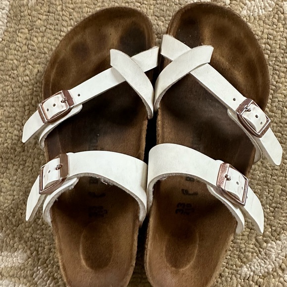 Birkenstock | Shoes | Birkenstock Mayari Kids White Birkoflor Sandals ...